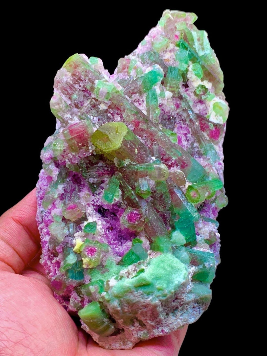 Watermelon Tourmaline Crystal Cluster: 700g From Afghanistan - Etsy