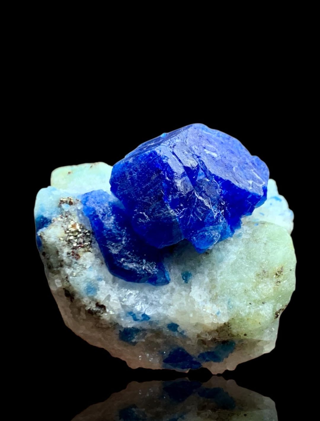 Blue Hauyne Crystal on Matrix, Afghanistan Mineral Specimen - Etsy