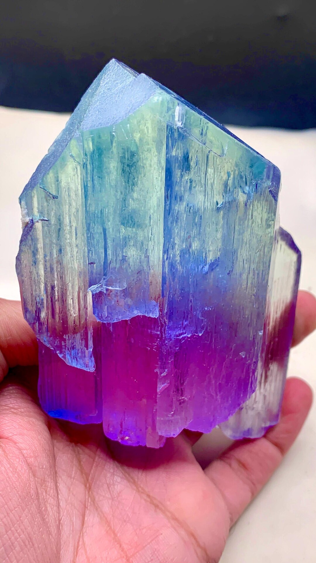 Clean Dark Pink Purple Kunzite Crystal: Double Terminated Crystal From ...