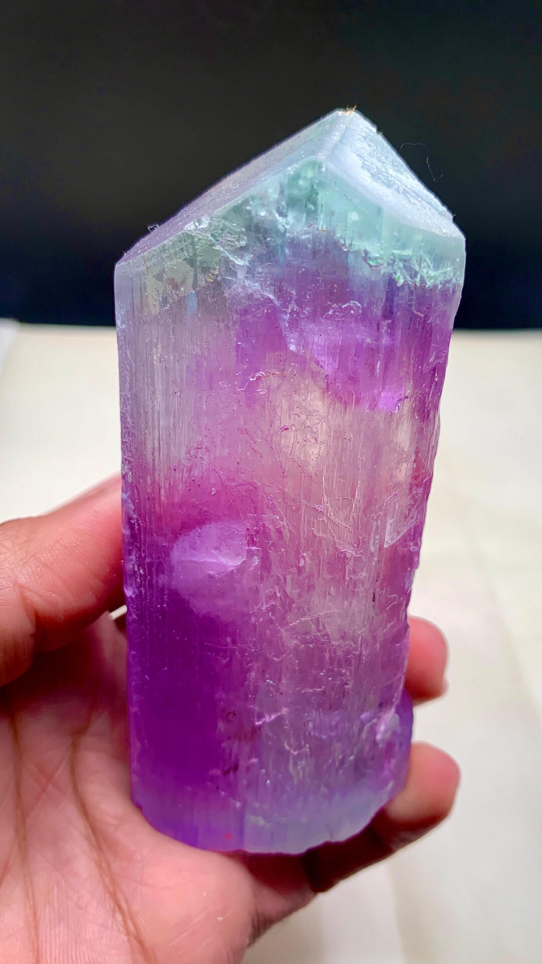 Rare Dark Pink Purple V Shaped Clean Kunzite Crystal - Afghanistan (486 ...