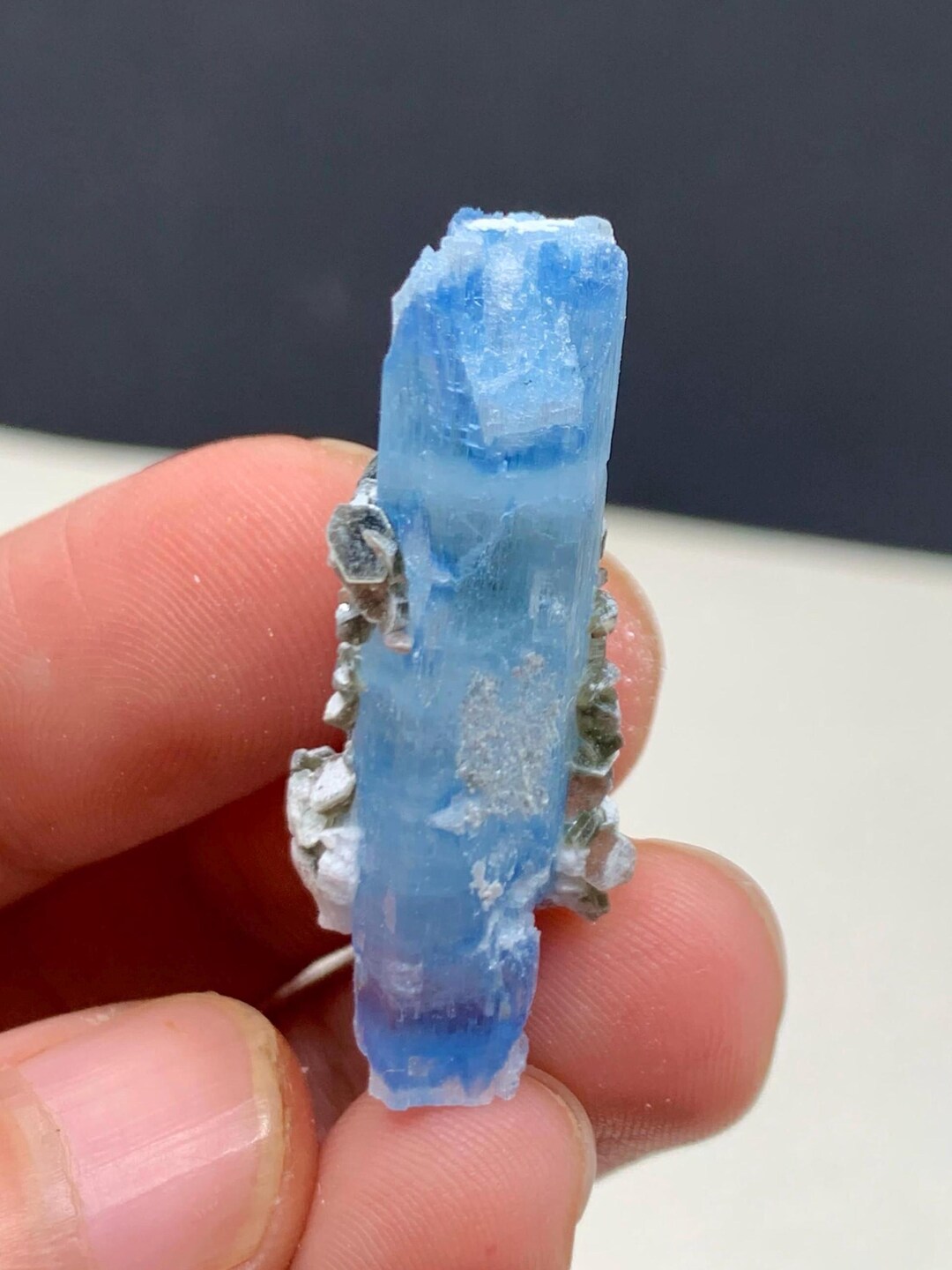 Ink Blue Aquamarine Crystal on Matrix: Shigar Valley, Pakistan ...