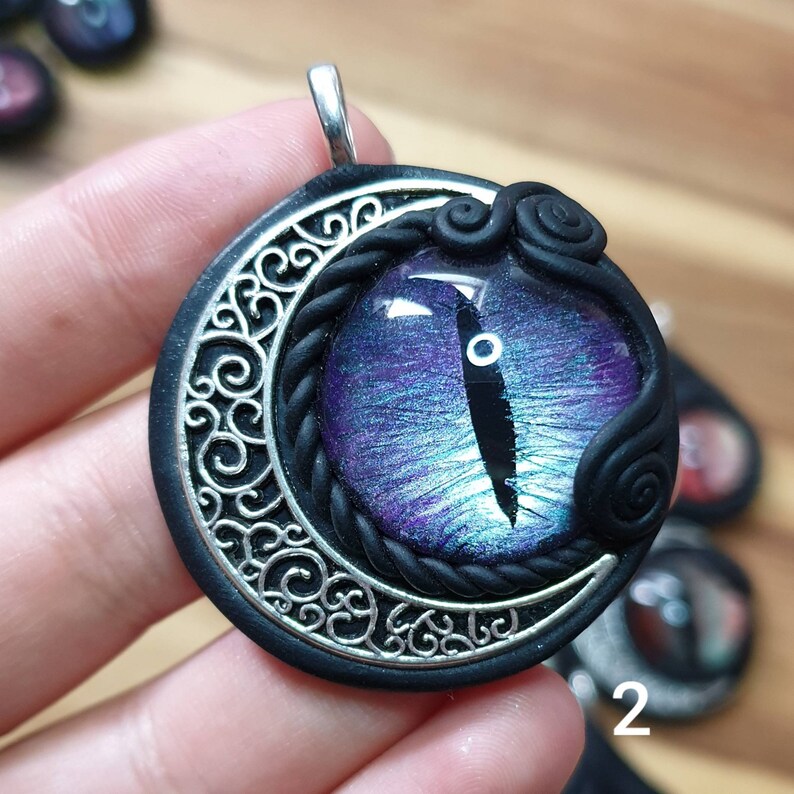 Creepy eye amulets simple black framed by KatLuna's Coven | Etsy