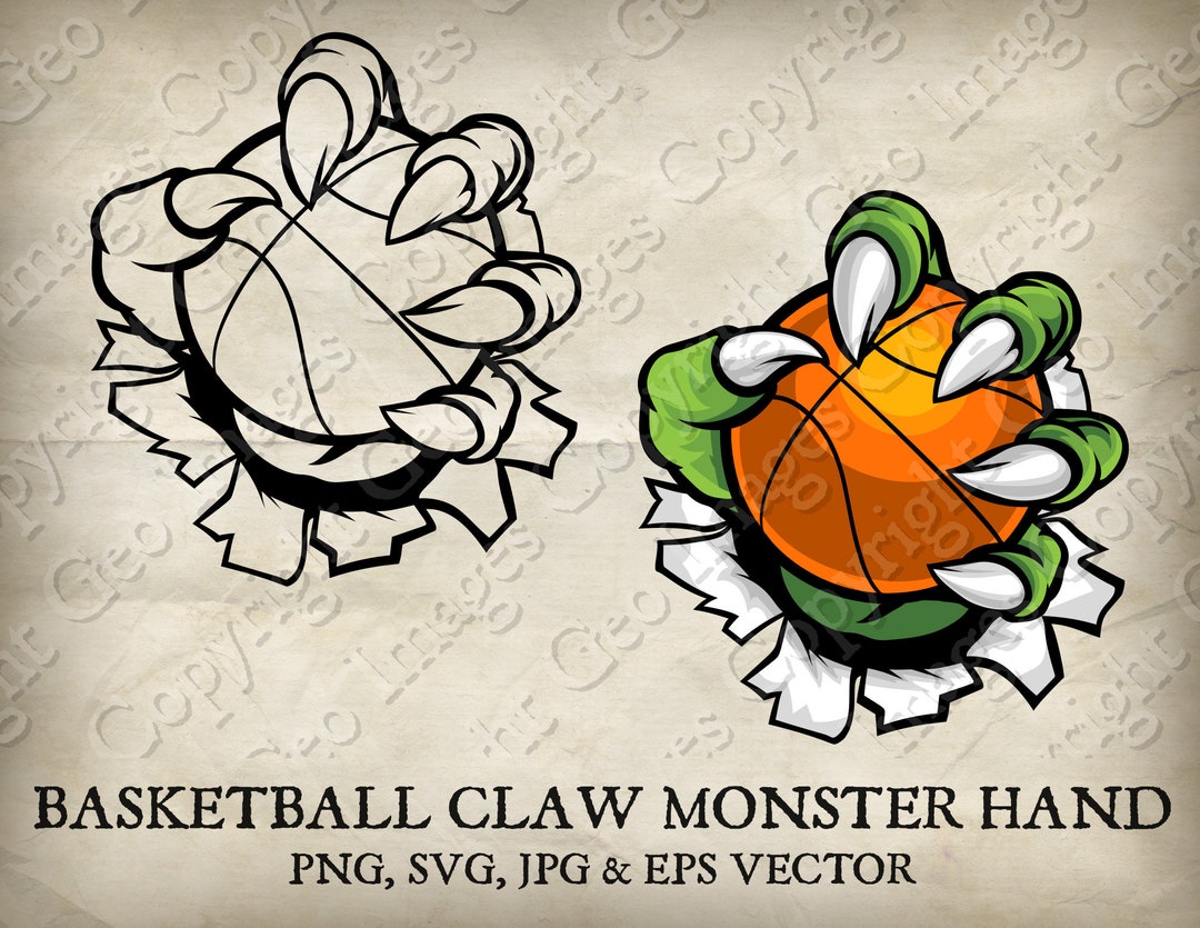 Basketball Monster, Tiger, Wolf, Dragon, Eagle Claw Hand Holding Ball ...