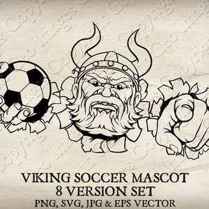 Viking Warrior Soccer Football Ball Mascot Man. Vikings Sports Team ...