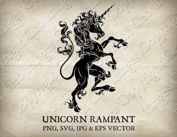 Unicorn Coat Of Arms Pegasus Unicorn Rearing Rampant Crest Winged