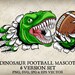 Dinosaur T Rex Raptor American Football Ball Claw Team Mascot Logo ...