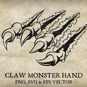 Monster Tiger Dragon or Eagle Claw Hand With Talons Ripping - Etsy