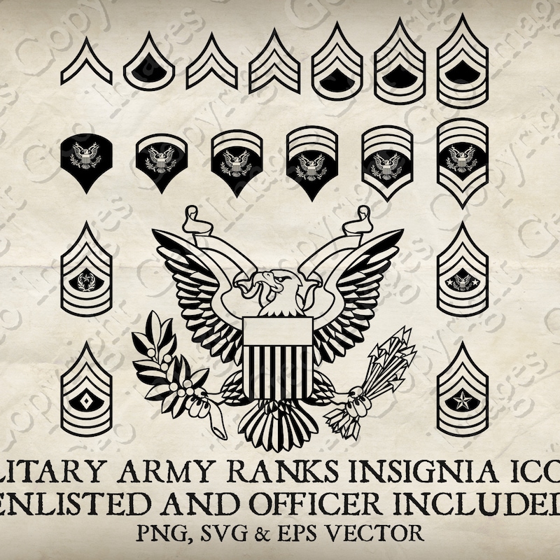 Army Rank Svg - Etsy