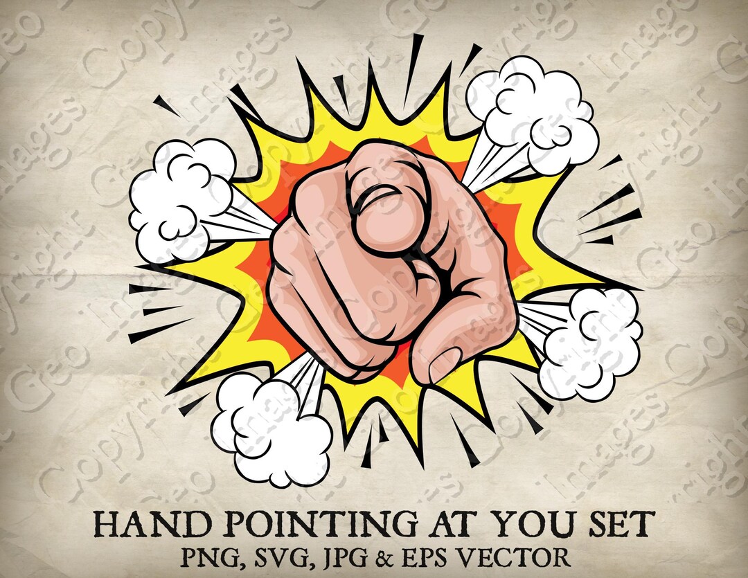 Hand Pointing Finger Uncle Sam Wants or Needs You Style Cartoon Clip ...