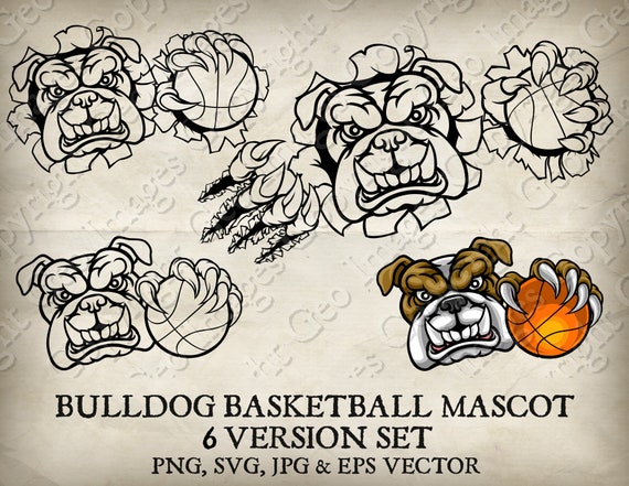 Bulldog Mascot Clipart Basketball