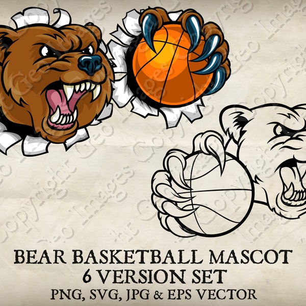 Bears Basketball Logo - Etsy