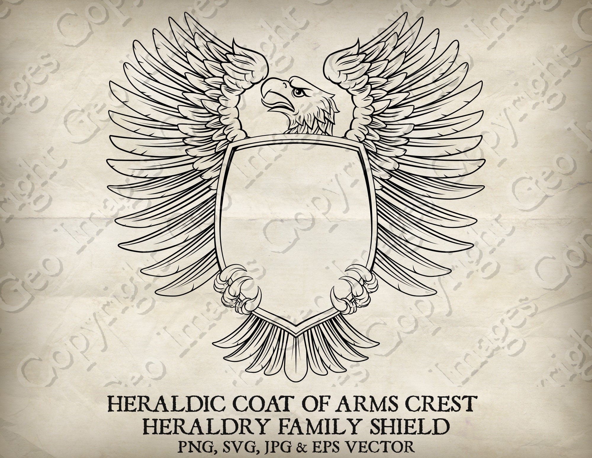 Eagle Heraldic Coat of Arms Crest Heraldry Knight Medieval Family ...