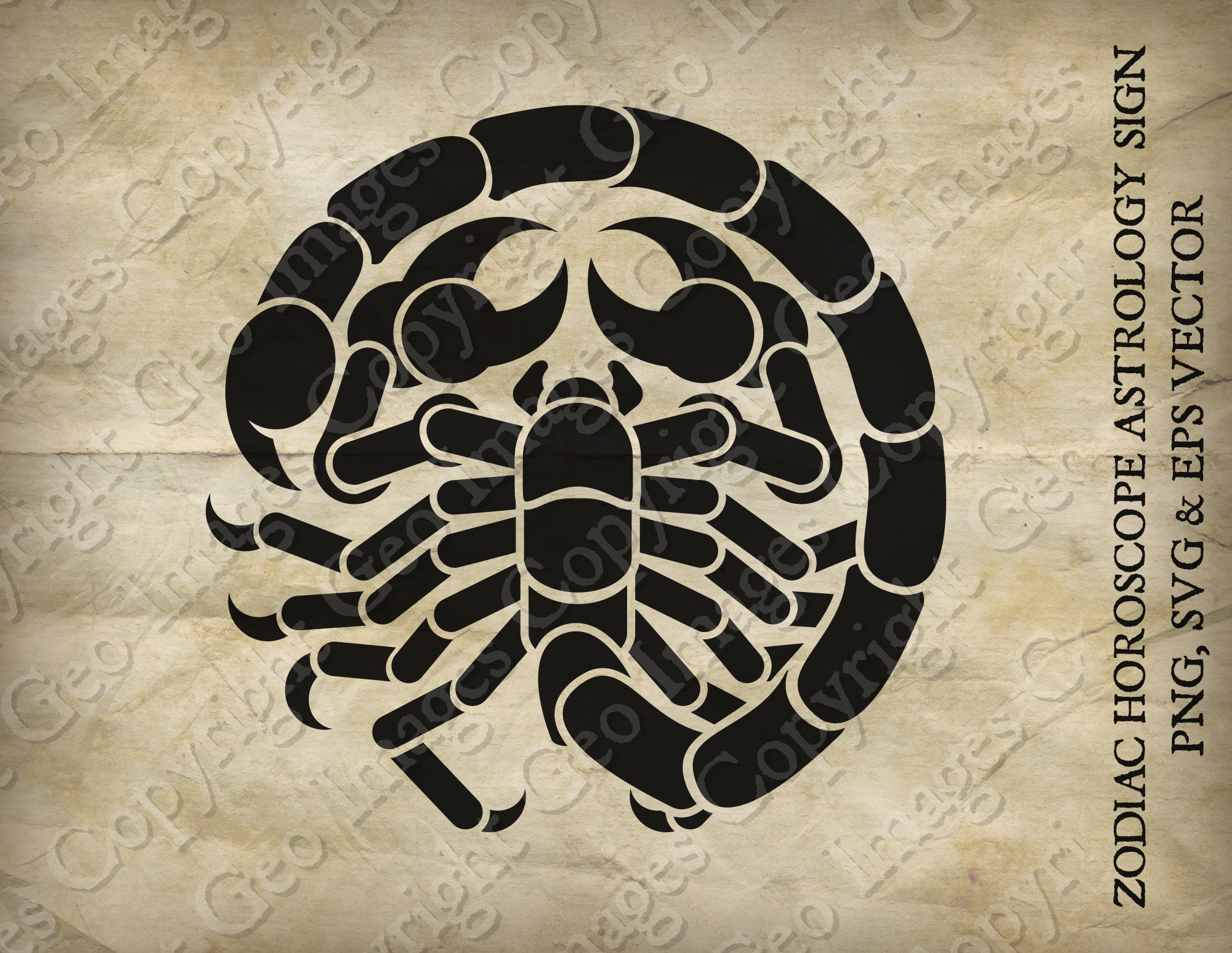 Scorpio Scorpion Animal Zodiac Horoscope Sign Symbol Icon; Astrology ...