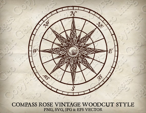 Nautical Compass Map