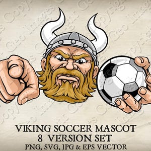 Viking Warrior Soccer Football Ball Mascot Man. Vikings Sports Team ...