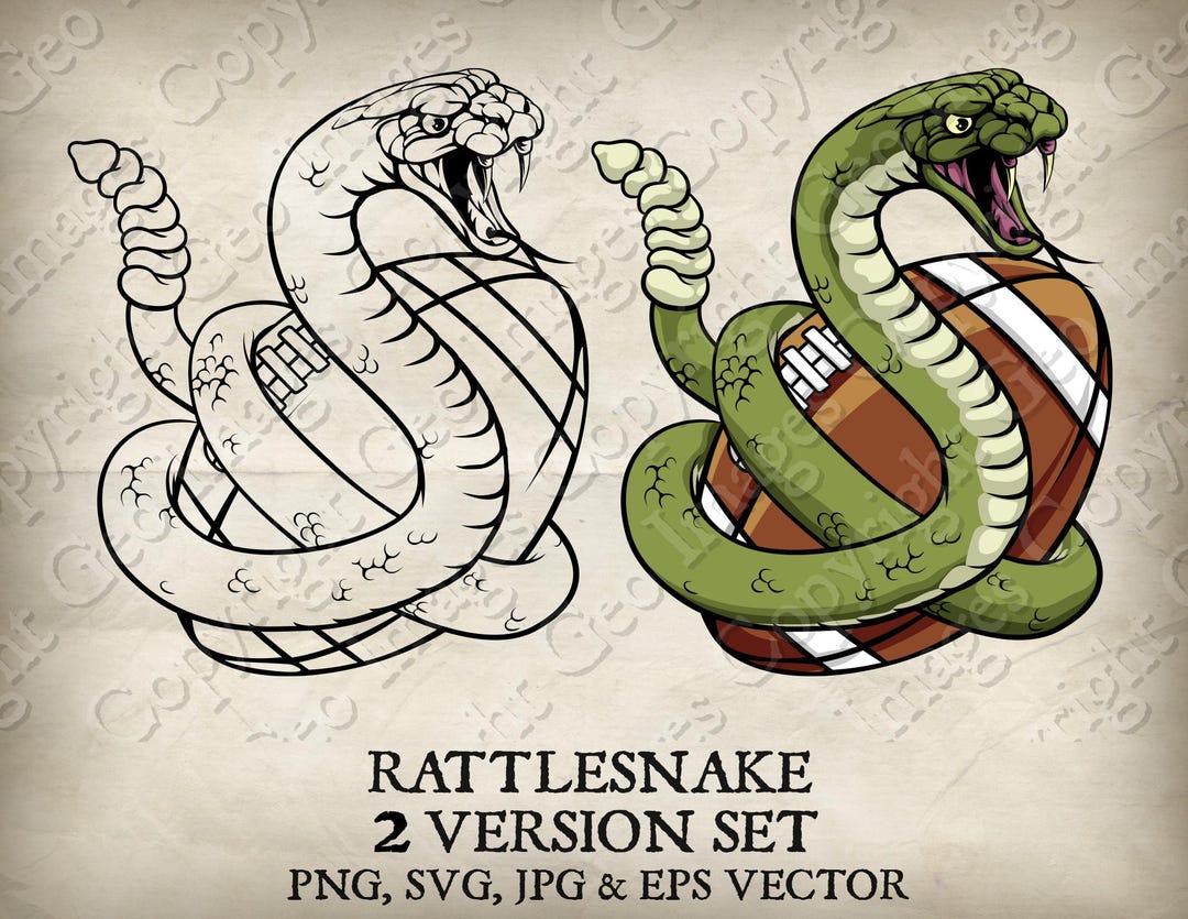Rattlesnake or Rattle Snake American Football Sports Team Rattlers ...