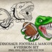 Dinosaur T Rex Raptor American Football Ball Claw Team Mascot Logo ...