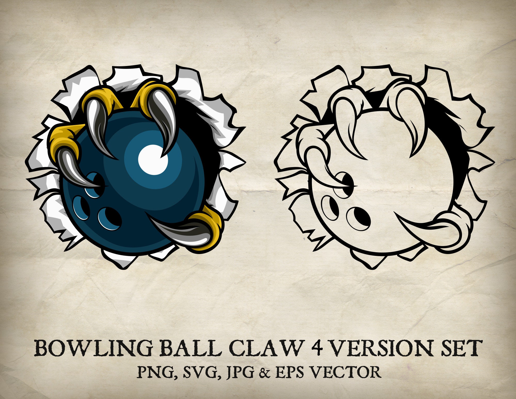 Bowling Monster, Tiger, Wolf, Dragon or Eagle Claw Hand With Talons ...