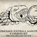 Dinosaur T Rex Raptor American Football Ball Claw Team Mascot Logo ...