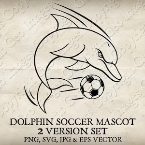 Dolphin Soccer Football Ball Mascot. Dolphins Team Sports Logo Cartoon ...