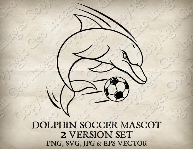 Dolphin Soccer Football Ball Mascot. Dolphins Team Sports Logo Cartoon ...