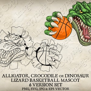 Alligator, Dinosaur, Crocodile, Lizard, Dragon or T Rex Basketball Ball ...