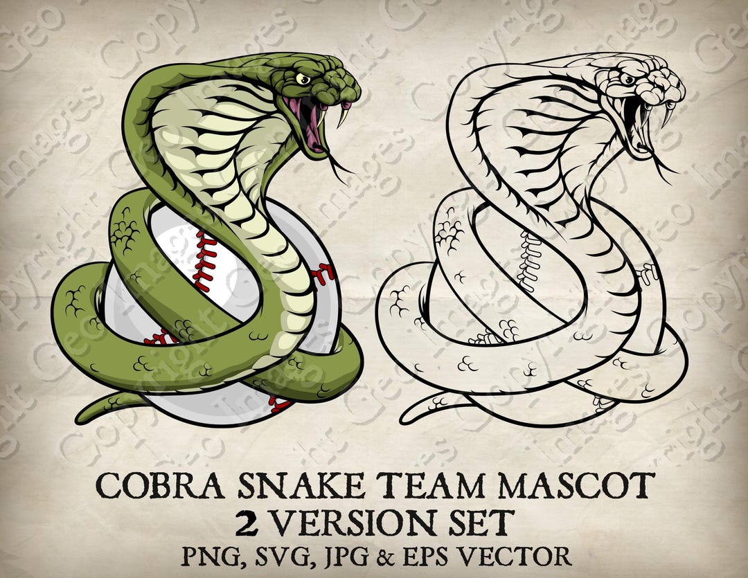 Cobra Baseball Snake Viper King Cobra Sports Team Cobras Viper Mascot ...