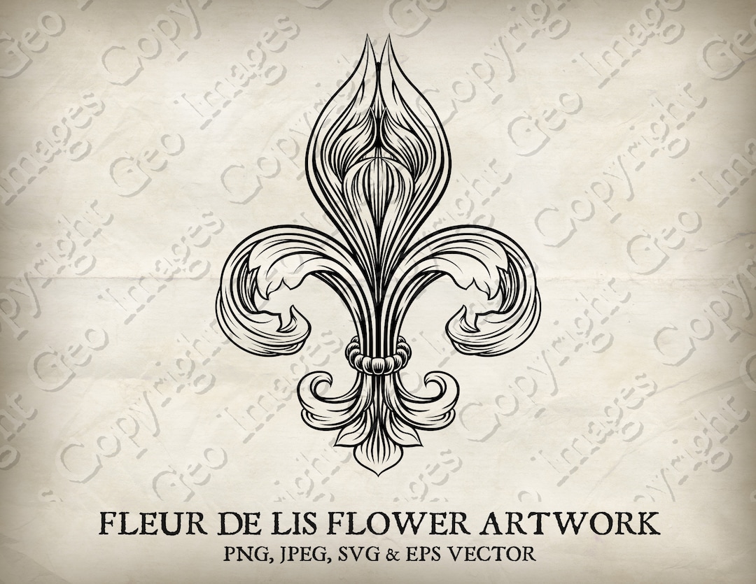 Fleur De Lis or Fluer De Lys Flower Lily Royal Medieval Heraldic Symbol ...