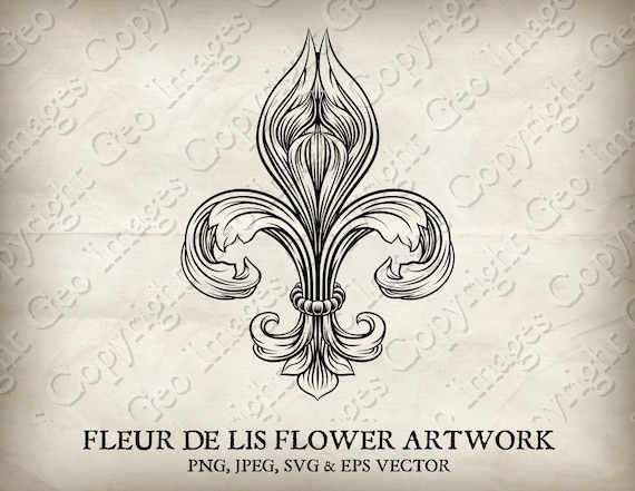 Fleur De Lis or Fluer De Lys Flower Lily Royal Medieval - Etsy