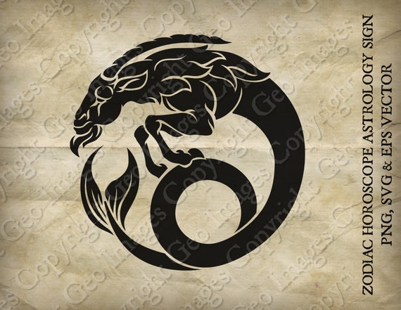 Capricorn the Sea Goat Zodiac Horoscope Sign Symbol Icon | Etsy