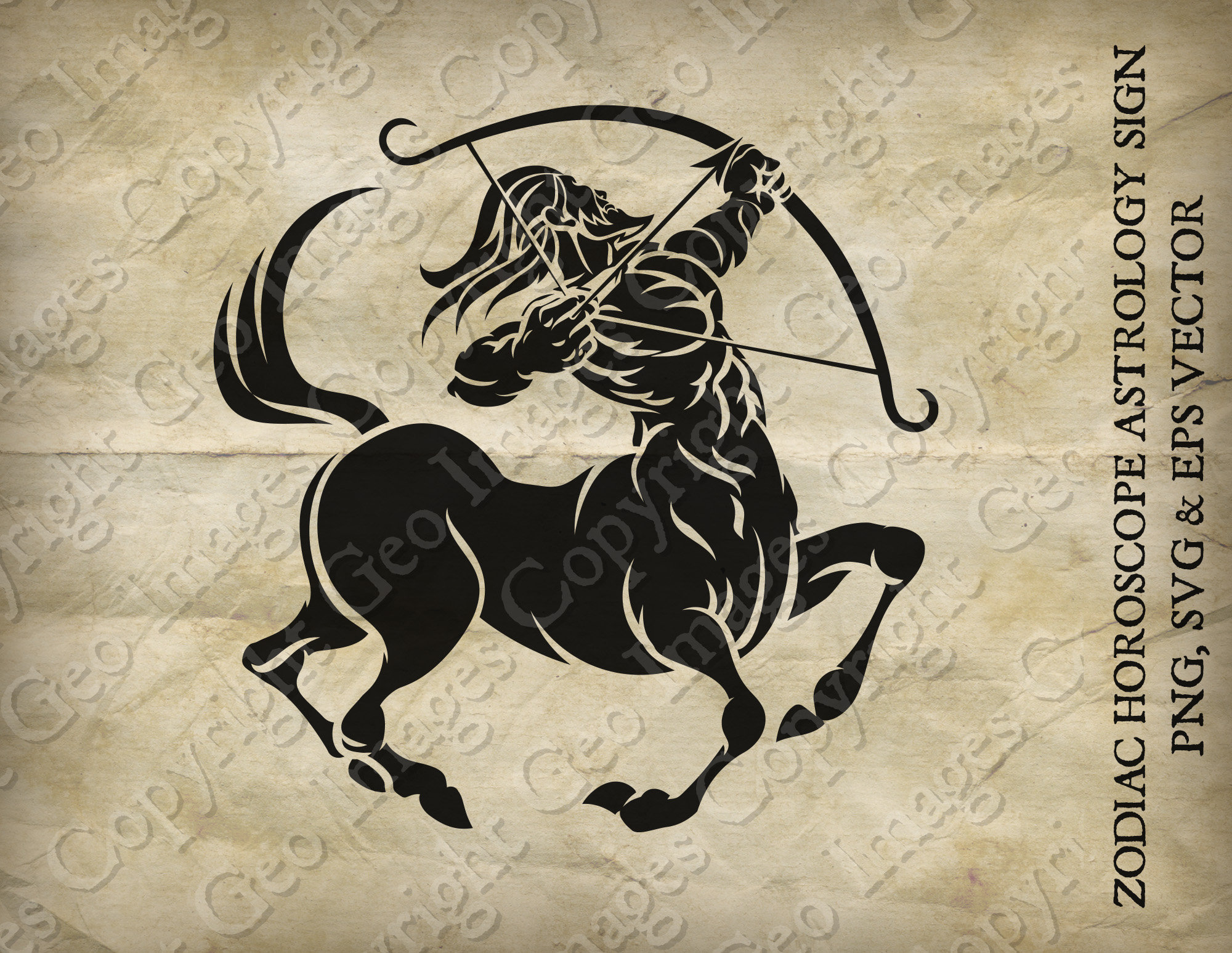 Sagittarius Archer Centaur Zodiac Horoscope Sign Symbol Icon; Astrology ...