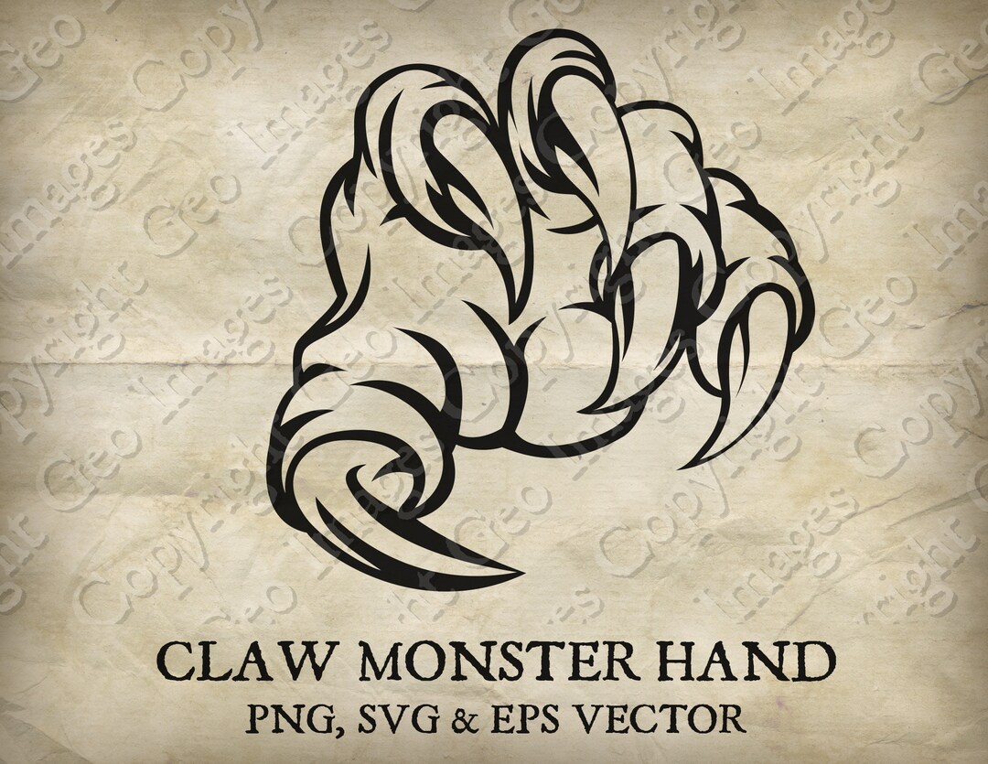 Monster, Dinosaur, Tiger, Dragon or Eagle Claw Paw Hand With Talons ...