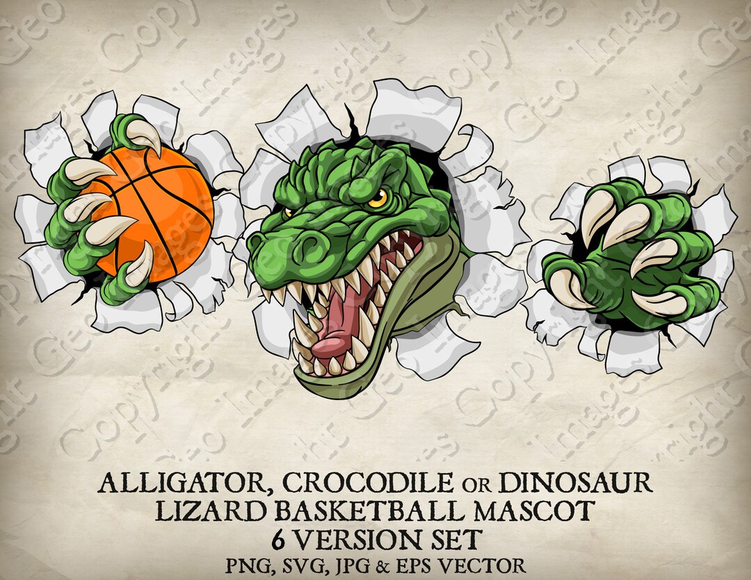 Alligator, Dinosaur, Crocodile, Lizard, Dragon or T Rex Basketball Ball ...