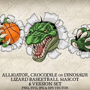 Alligator, Dinosaur, Crocodile, Lizard, Dragon or T Rex Basketball Ball ...