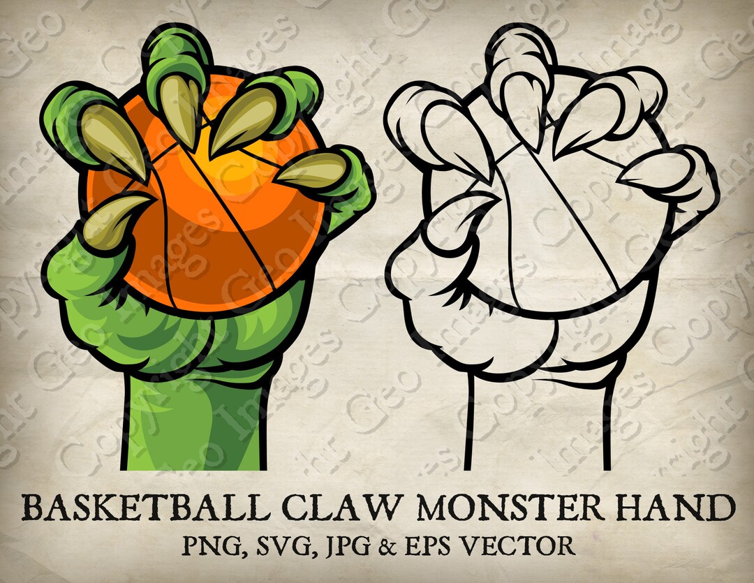 Basketball Monster, Tiger, Wolf, Dragon or Eagle Claw Hand With Talons ...