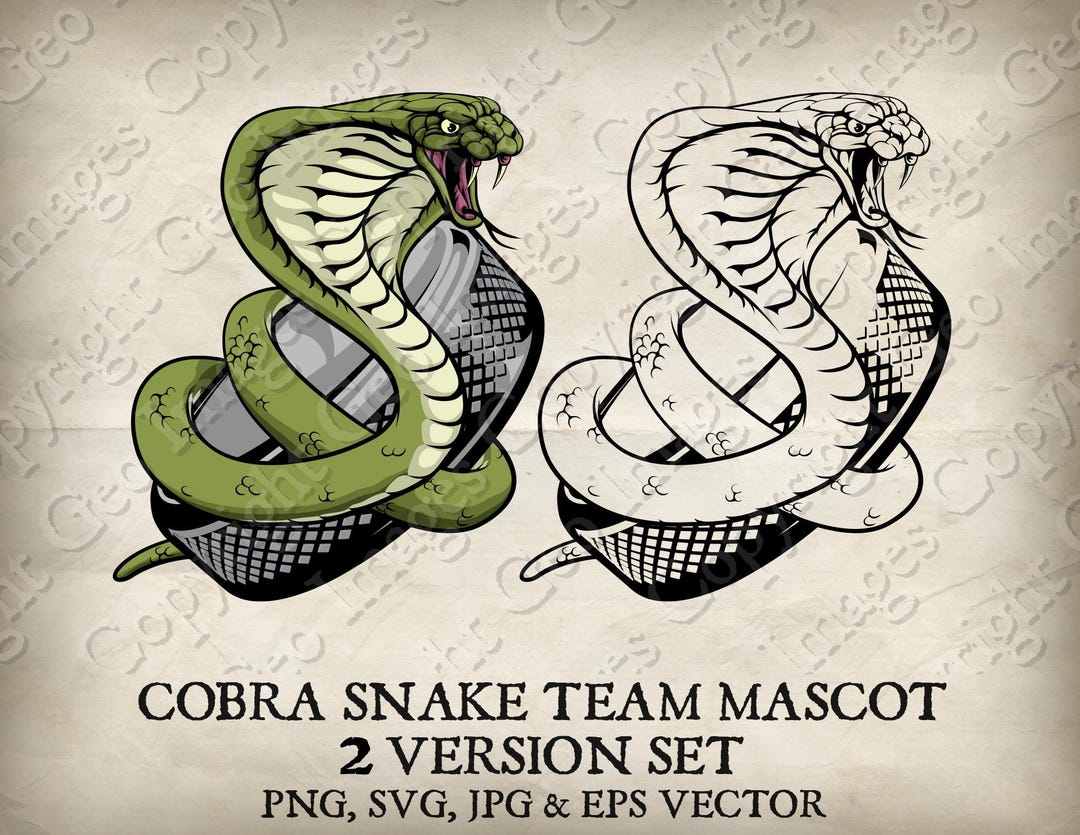 Cobra Ice Hockey Snake Viper King Cobra Sports Team Cobras Viper Mascot ...