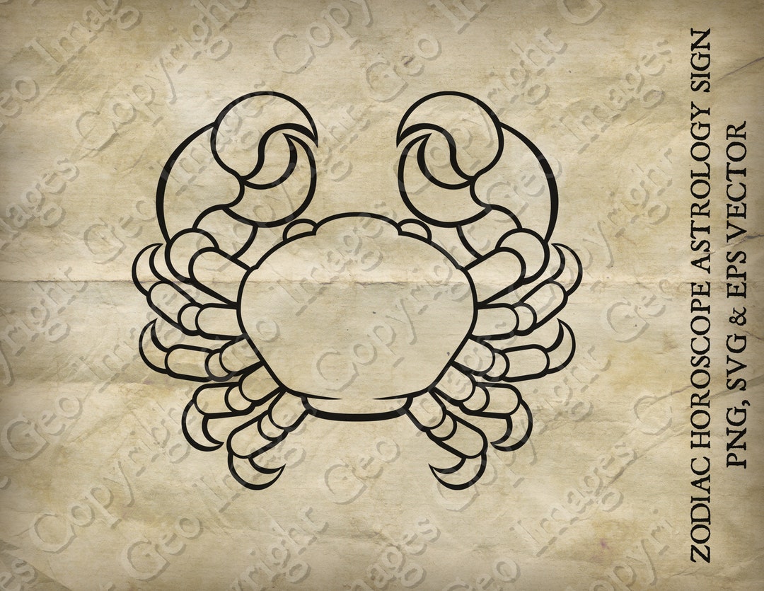 Cancer the Crab Zodiac Horoscope Sign Symbol Icon; Astrology Birth Star ...