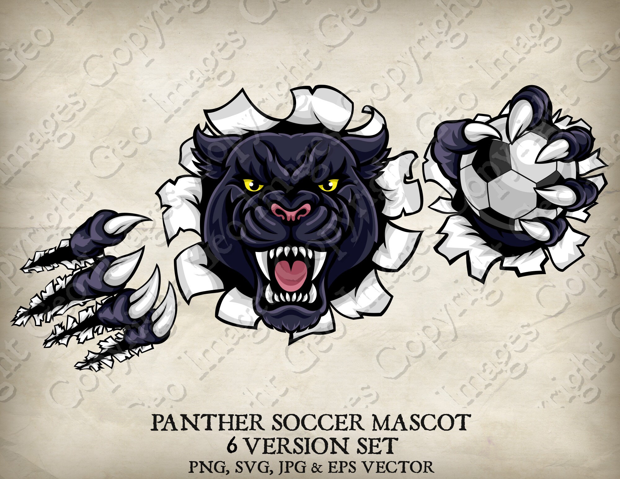 Panther Holding Soccer Football Ball Mascot Jaguar Panthers Logo ...