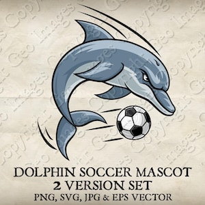 Dolphin Soccer Football Ball Mascot. Dolphins Team Sports Logo Cartoon ...