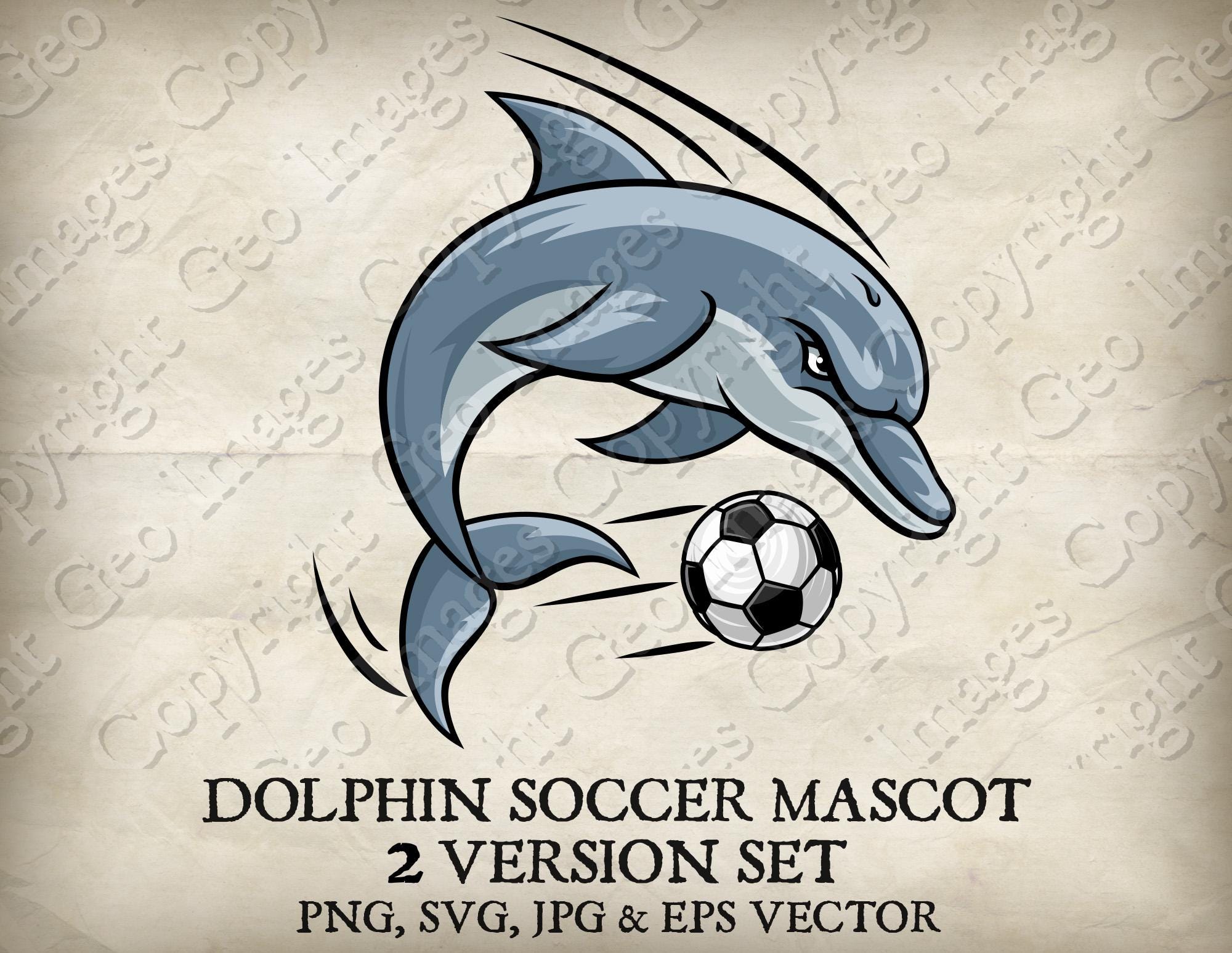 Dolphin Soccer Football Ball Mascot. Dolphins Team Sports Logo Cartoon ...