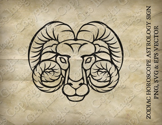 Aries the Ram Zodiac Horoscope Sign Symbol Icon Astrology - Etsy