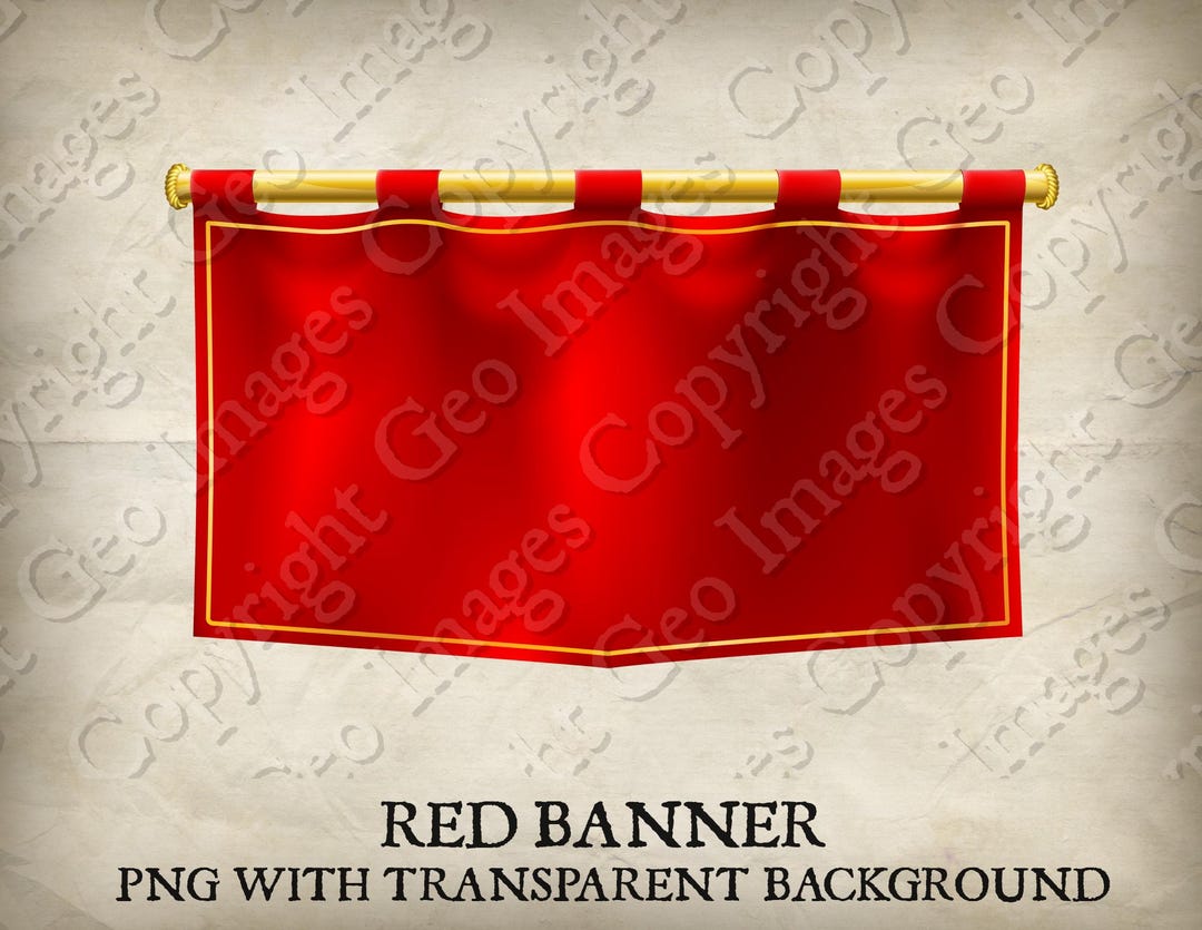 Medieval Banner Flag Ancient Royal Red Knight Scroll Sign Fabric ...