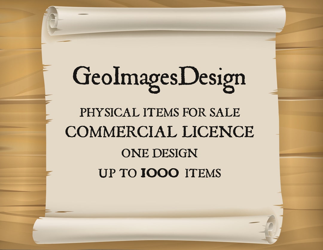 Physical Item Commercial Use Licence for Any Single Design in ...