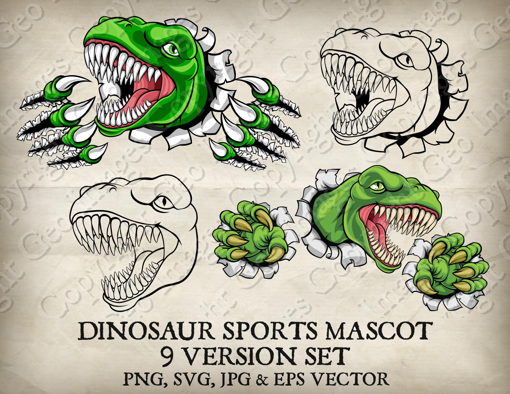 Dinosaur Mascot T Rex Raptor Lizard Mascot Claws Monster Sports Team ...