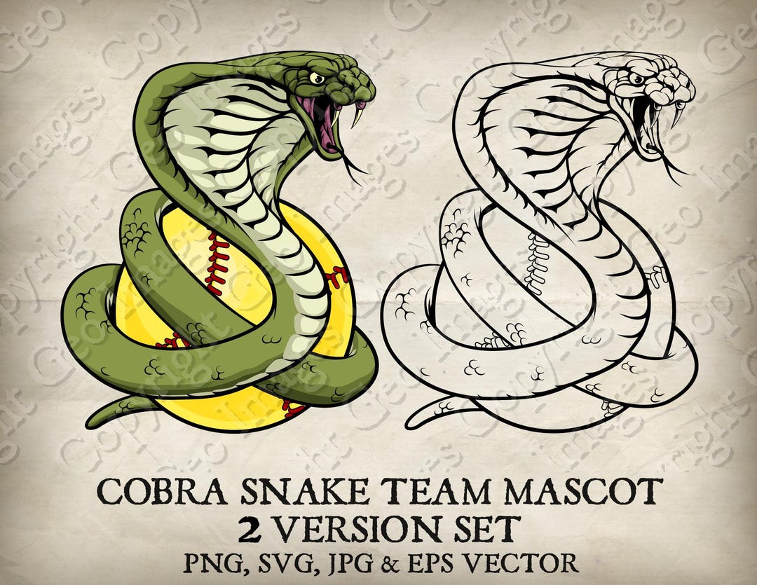 Cobra Softball Snake Viper King Cobra Sports Team Cobras Viper Mascot ...