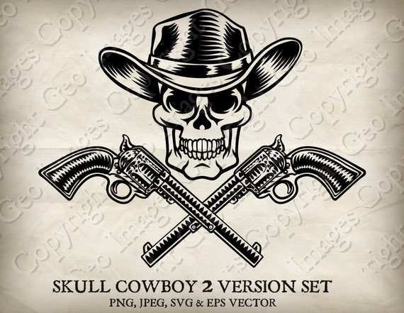 Skull And Crossed Revolvers