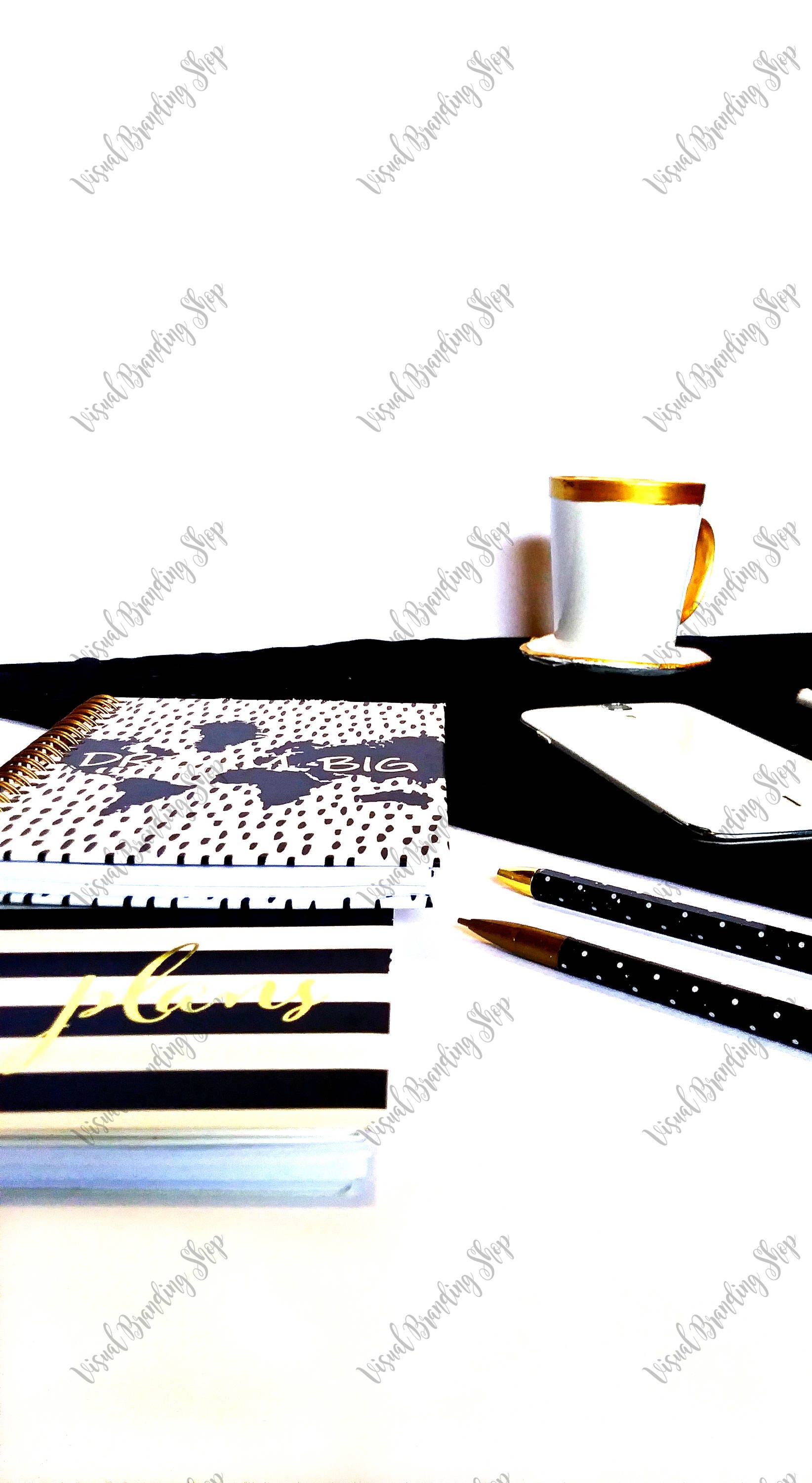 Desk Styled Photos | Feminine Styled Stock Photos| Gold Black & White ...