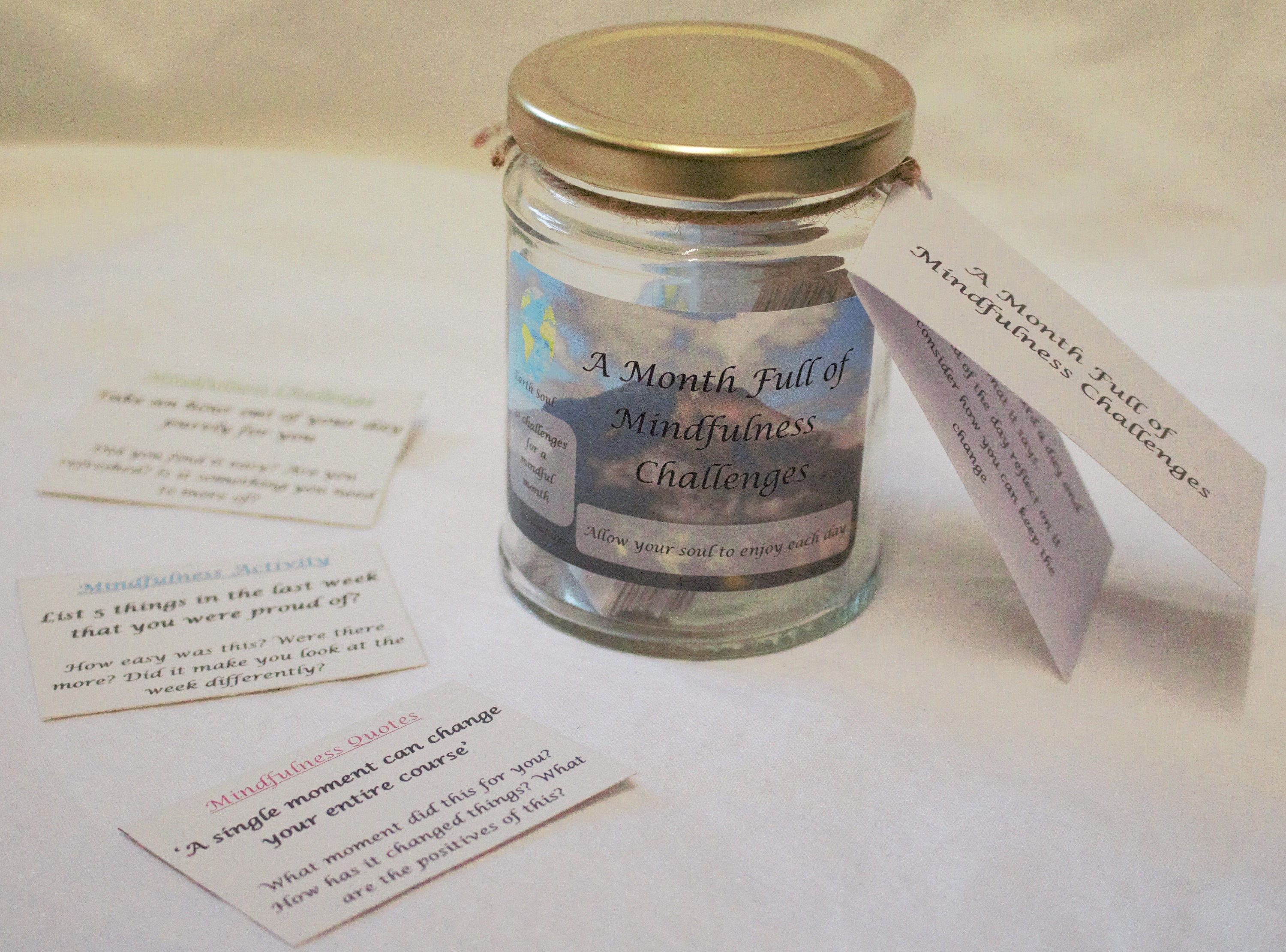 Monthly Mindfulness Jar, Positive Affirmations, Mental Health ...
