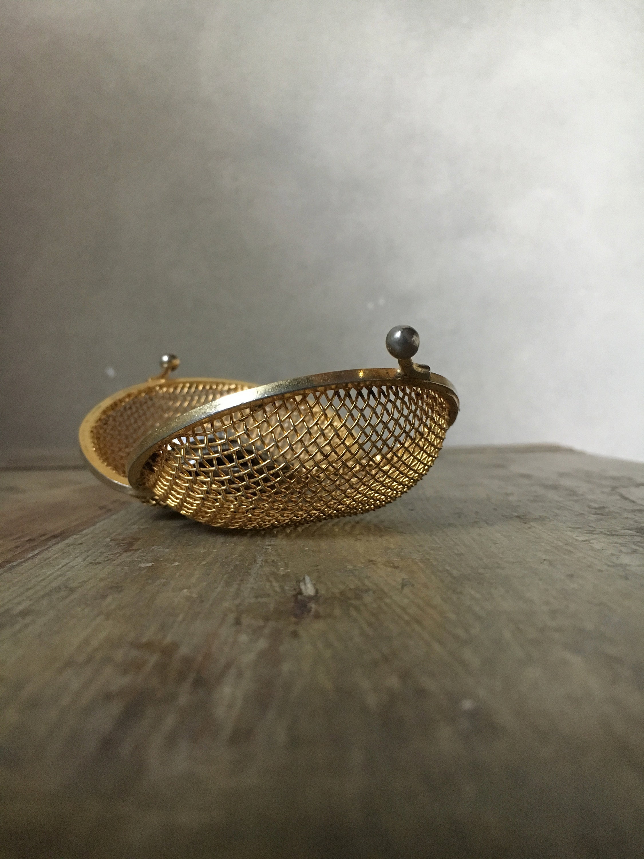 Original Italian Mid Century Purse With Rounded Metal Frame - Etsy