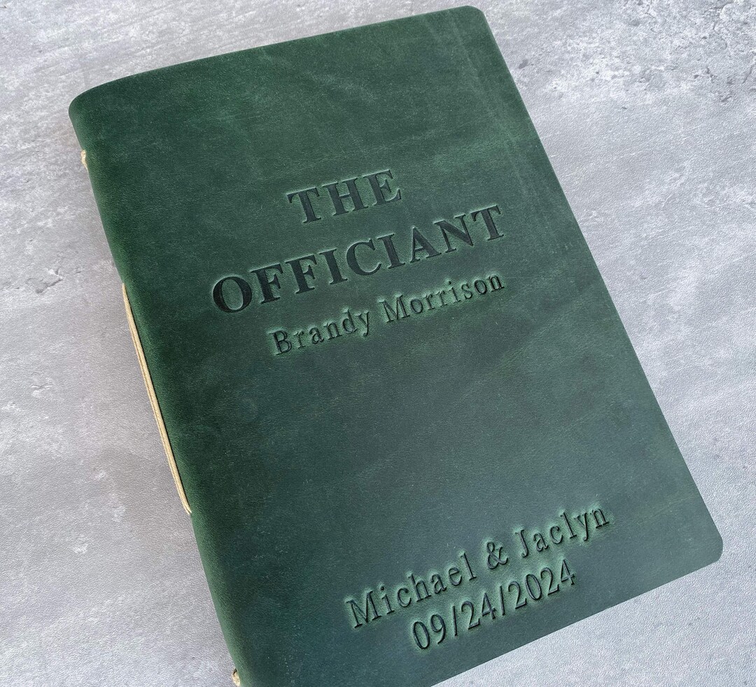 Personalized Wedding Officiant Book, Officiant Gift, Custom Marriage ...